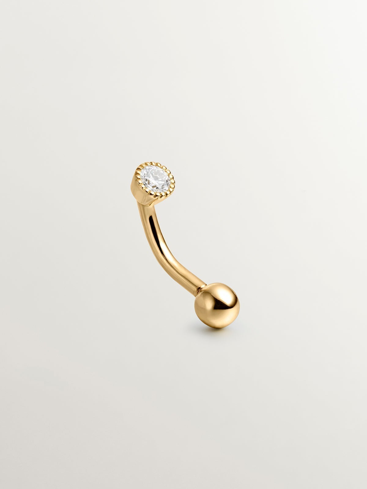 18K Yellow Gold Rook Piercing with Diamond | Jewelry | Aristocrazy