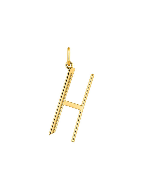 18K Yellow Gold Plated 925 Silver Charm with Initial H | Jewelry ...