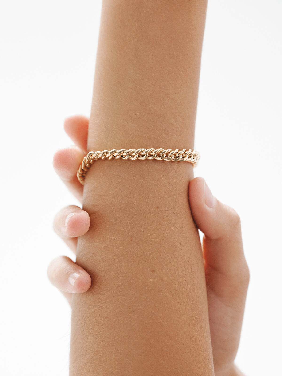 Barbados link chain bracelet in 925 silver plated in 18K Barbados link chain bracelet in 925 silver plated in 18K